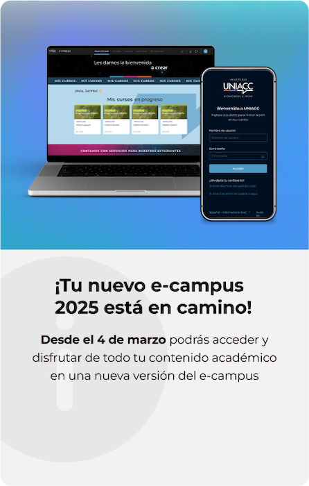 Plataforma e-campus UNIACC - Página de logeo